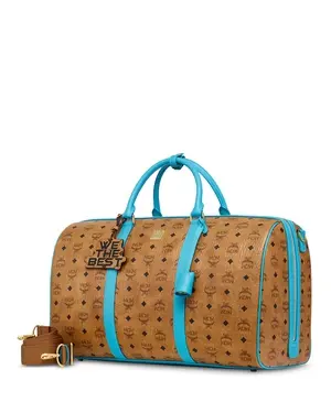 Mcm Collection X Wtb Allover Logo Large Weekender Bag
