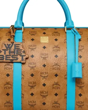 Mcm Collection X Wtb Allover Logo Large Weekender Bag