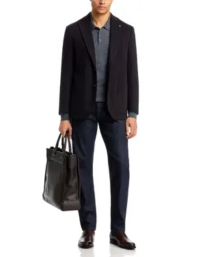 JACK VICTOR Hampton Wool Pique Jersey Sport Coat