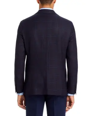 JACK VICTOR Midland Regular Fit Textured Windowpane Wool Sport Coat