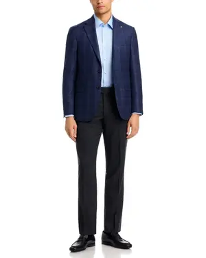 JACK VICTOR Midland Regular Fit Windowpane Plaid Wool Sport Coat