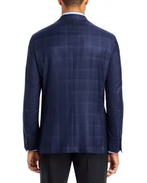 JACK VICTOR Midland Regular Fit Windowpane Plaid Wool Sport Coat