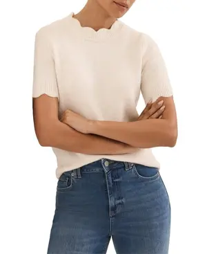 Mint Velvet Scallop Knit Top