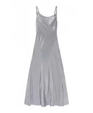 Mint Velvet Metallic Satin Midi Slip Dress