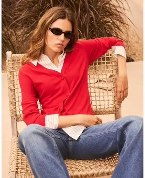 Mint Velvet Cotton Blend Layered Knit Shirt