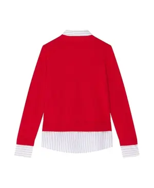 Mint Velvet Cotton Blend Layered Knit Shirt