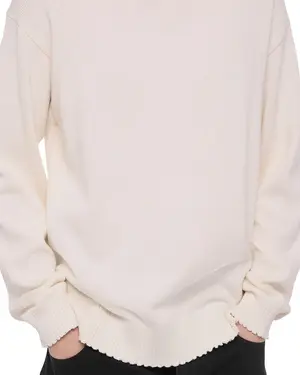 Helmut Lang Distressed Crewneck Sweater