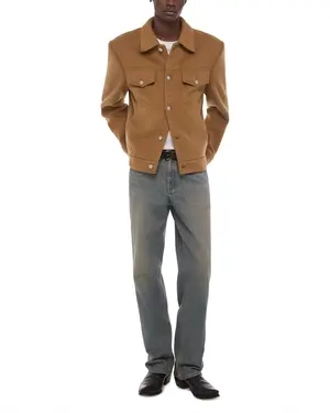 Helmut Lang Hairy Wool Blend Trucker Jacket