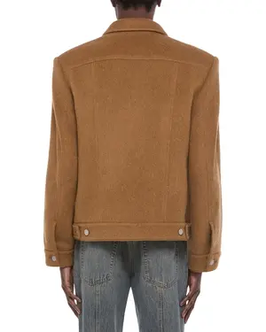 Helmut Lang Hairy Wool Blend Trucker Jacket