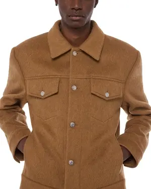 Helmut Lang Hairy Wool Blend Trucker Jacket