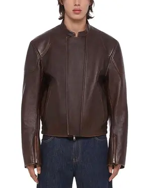 Helmut Lang Glossy Leather Moto Jacket