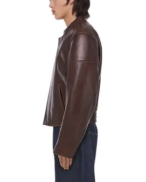 Helmut Lang Glossy Leather Moto Jacket