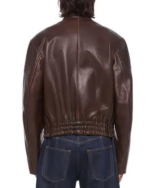 Helmut Lang Glossy Leather Moto Jacket