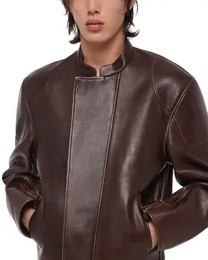 Helmut Lang Glossy Leather Moto Jacket