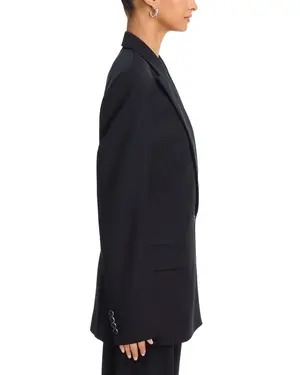 Helmut Lang Belted Asymmetrical Button Blazer