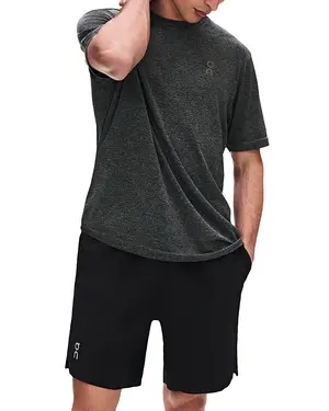On Train 7 Logo Waistband Drawstring Shorts - Black