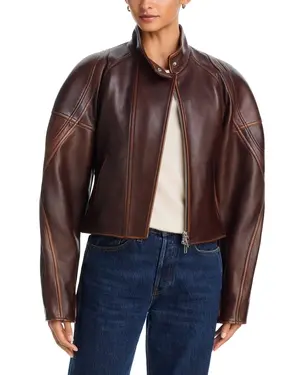 Helmut Lang Leather Zip-up Jacket