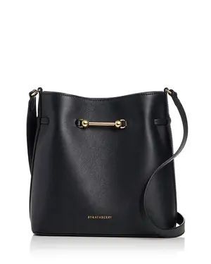 Strathberry Corda Leather Bucket Bag - Black
