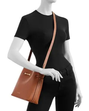 Strathberry Corda Leather Bucket Bag - Chestnut