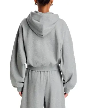 Alexander Wang Zip Up Logo Hoodie - Sidewalk
