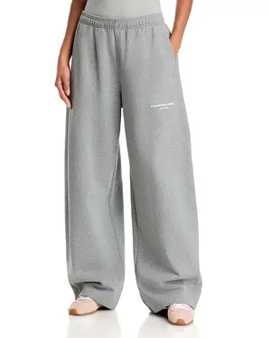 Alexander Wang Mid Rise Relaxed Logo Sweatpants - Sidewalk