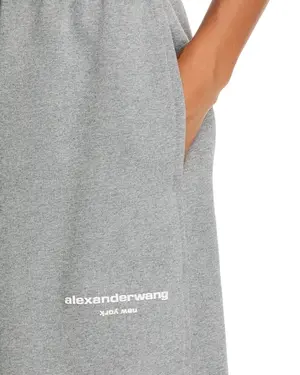 Alexander Wang Mid Rise Relaxed Logo Sweatpants - Sidewalk
