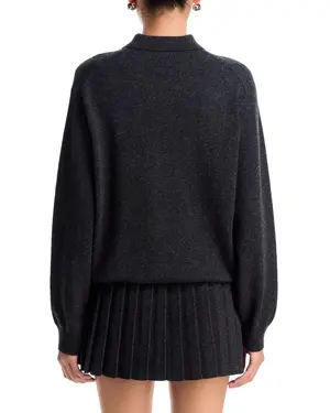Alexander Wang Long Sleeve Polo Wool-blend Dress