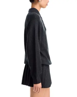Alexander Wang Long Sleeve Polo Wool-blend Dress