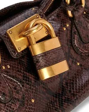 Chloé Paddington Embossed Leather Shoulder Bag