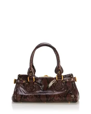 Chloé Paddington Embossed Leather Shoulder Bag