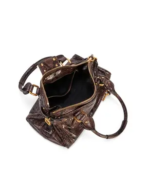 Chloé Paddington Embossed Leather Shoulder Bag