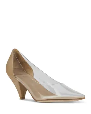 Jeffrey Campbell Graphix Translucent & Faux Suede Pumps