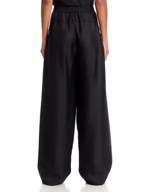 Alexander Wang Mid Rise Silk Track Pants