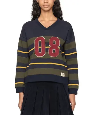 Sea Mina V Neck Sweater - Green
