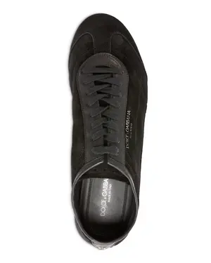 Dolce & Gabbana Derbies Low Top Suede Sneakers - Black