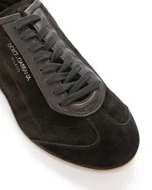 Dolce & Gabbana Derbies Low Top Suede Sneakers - Black