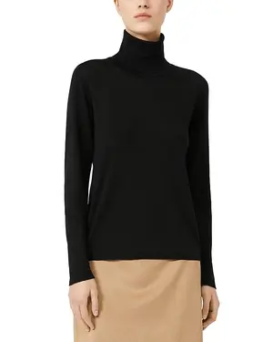 Max Mara Mxmsaluto Wool Turtleneck Sweater - Black