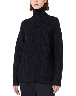 Max Mara Wkssarong High Neck Sweater - Navy
