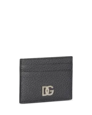 Dolce & Gabbana Logo Pebble Leather Card Holder