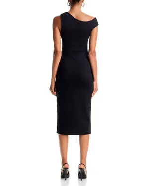 Aqua Asymmetric Midi Dress Exclusive