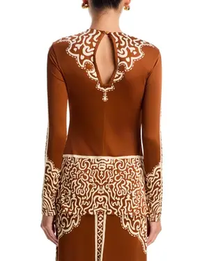 Johanna Ortiz Abstract Print Top
