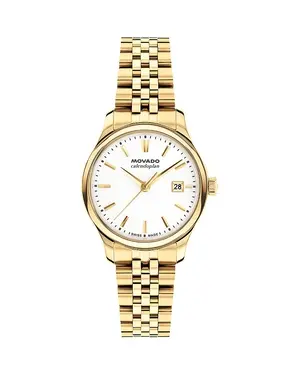 Movado Calendoplan Watch, 27mm - White