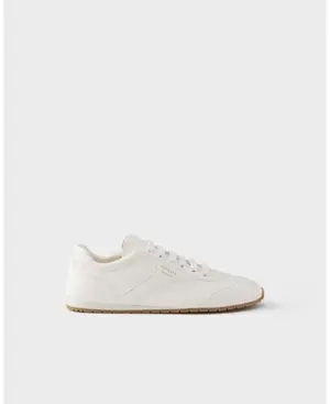 Prada Nappa Leather Sneakers - Neutral
