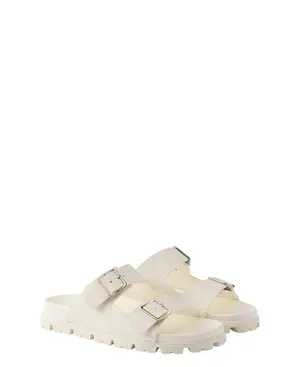 Prada Rubber Slides With Buckles - Neutral