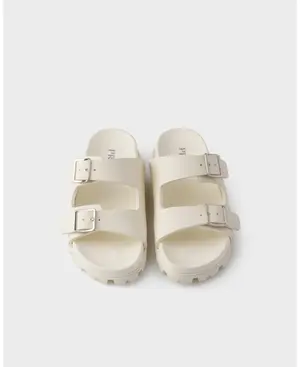 Prada Rubber Slides With Buckles
