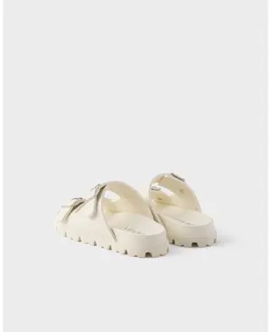 Prada Rubber Slides With Buckles