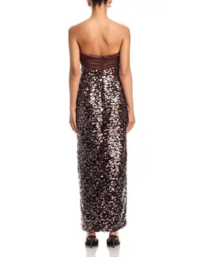 MILLY Hanna Sequined Column Maxi Dress