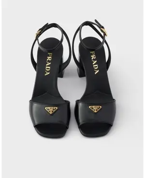 Prada Leather Sandals - Black