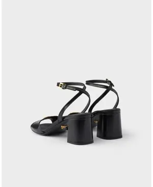 Prada Leather Sandals - Black