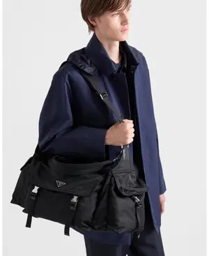 Prada Explore Re-nylon And Leather Duffel Bag